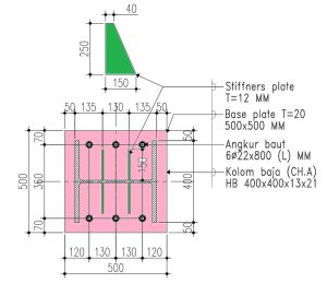Detail Base Plate Kolom Baja H-Beam Dan Standar Ukuran - Jasa ...